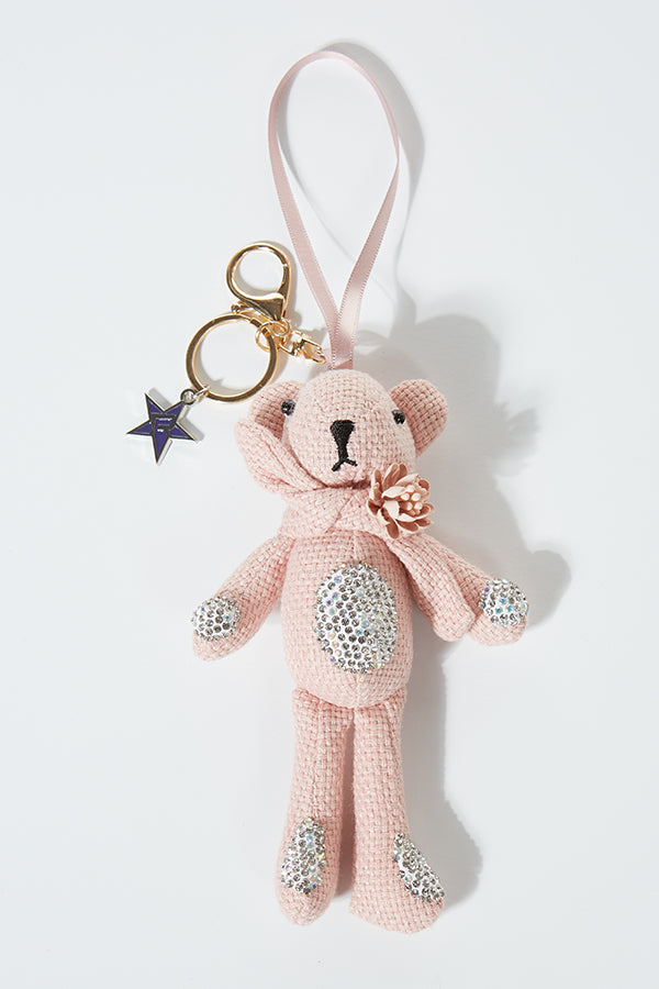 Plush Teddy Keychain in Pink – Rebel Athletic