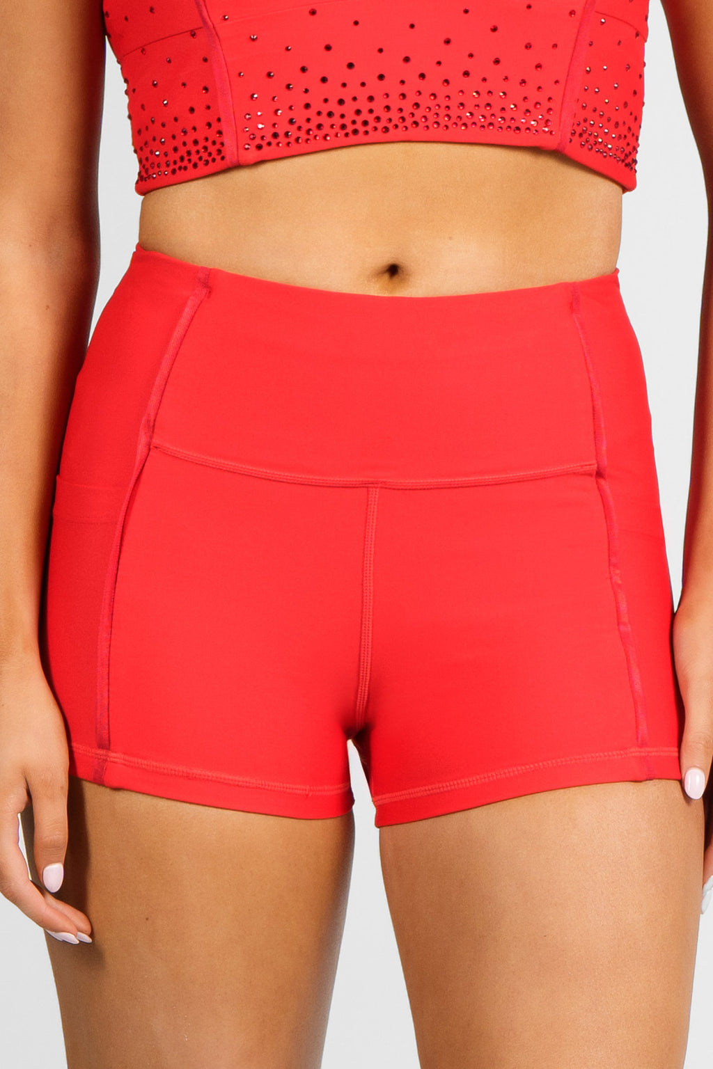 Miss America Compression Short in Crowned Red – Rebel Athletic