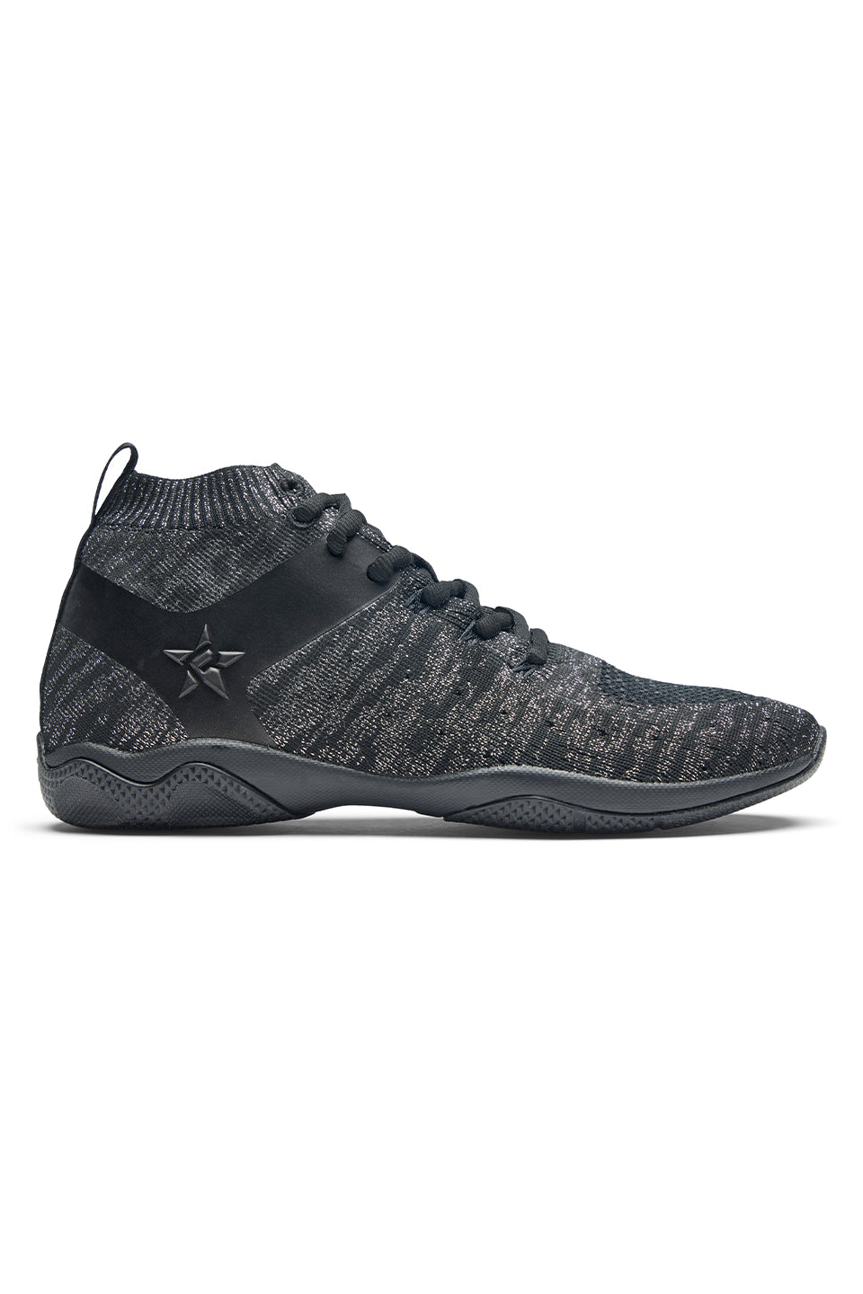 Rebel Revolution Ice Black - Glitter Cheer Shoes – Rebel Athletic