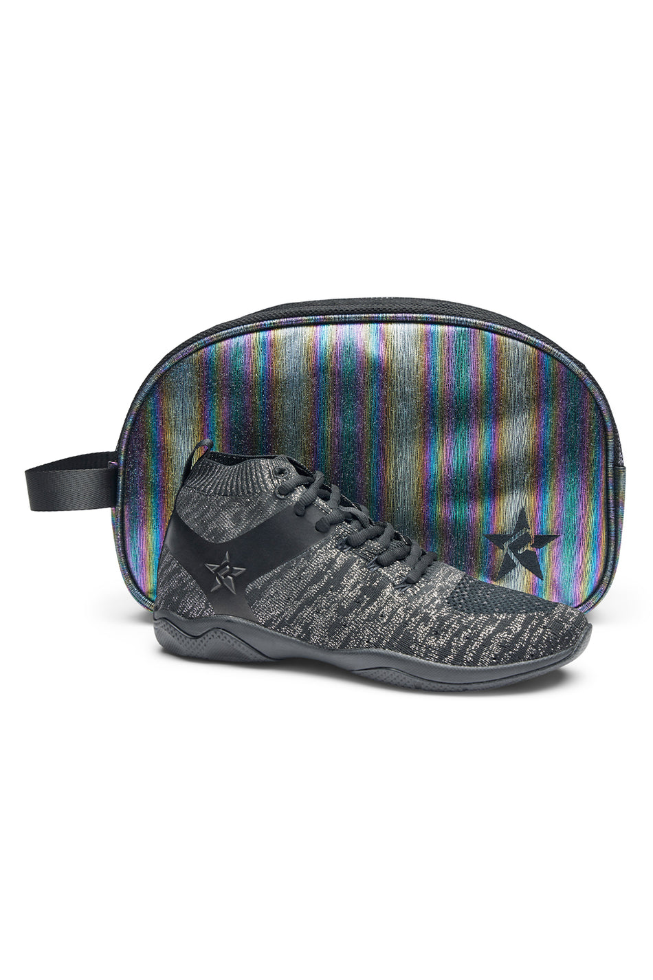 Rebel Revolution Ice Black - Glitter Cheer Shoes – Rebel Athletic