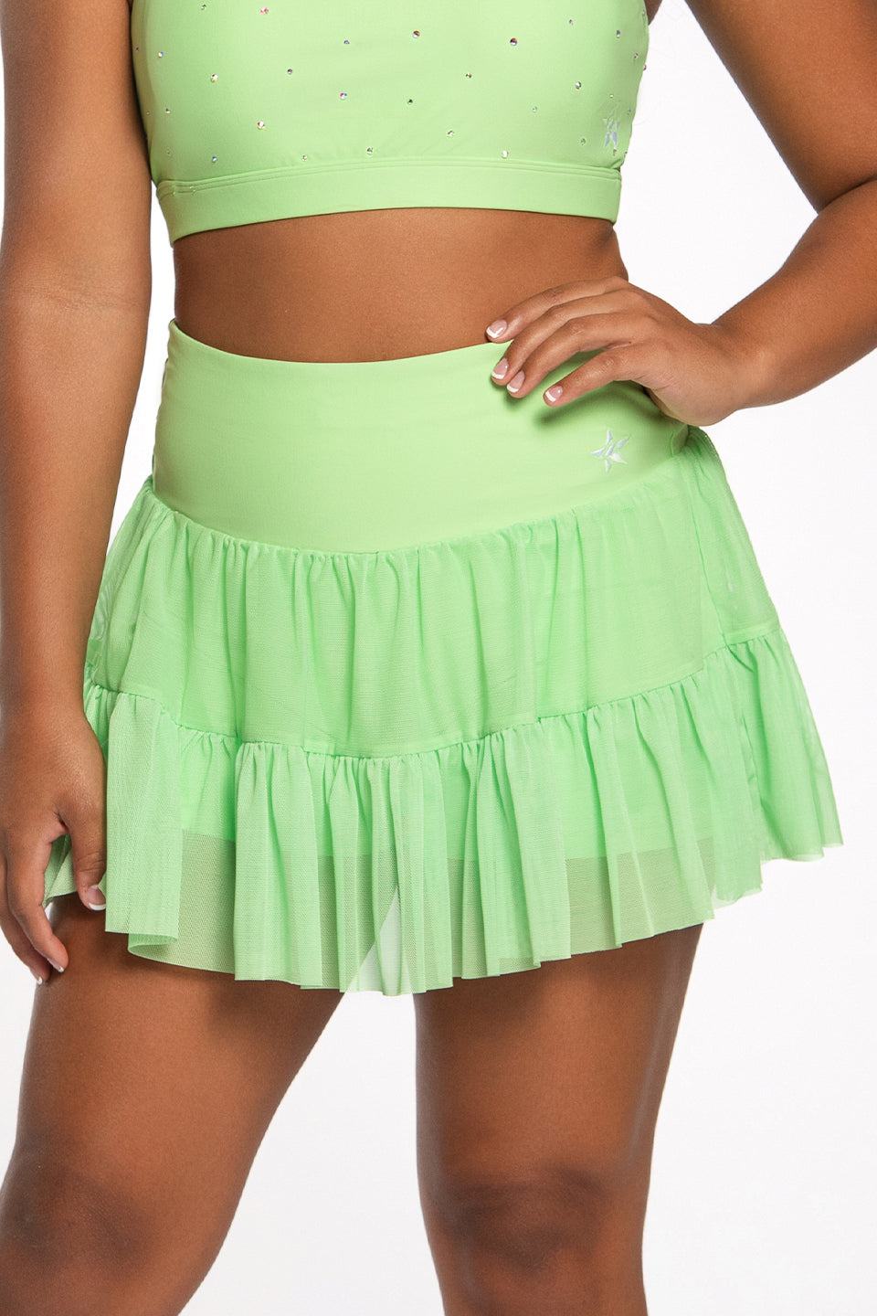 Layered Ruffle Skirt in Pistachio – Rebel Athletic