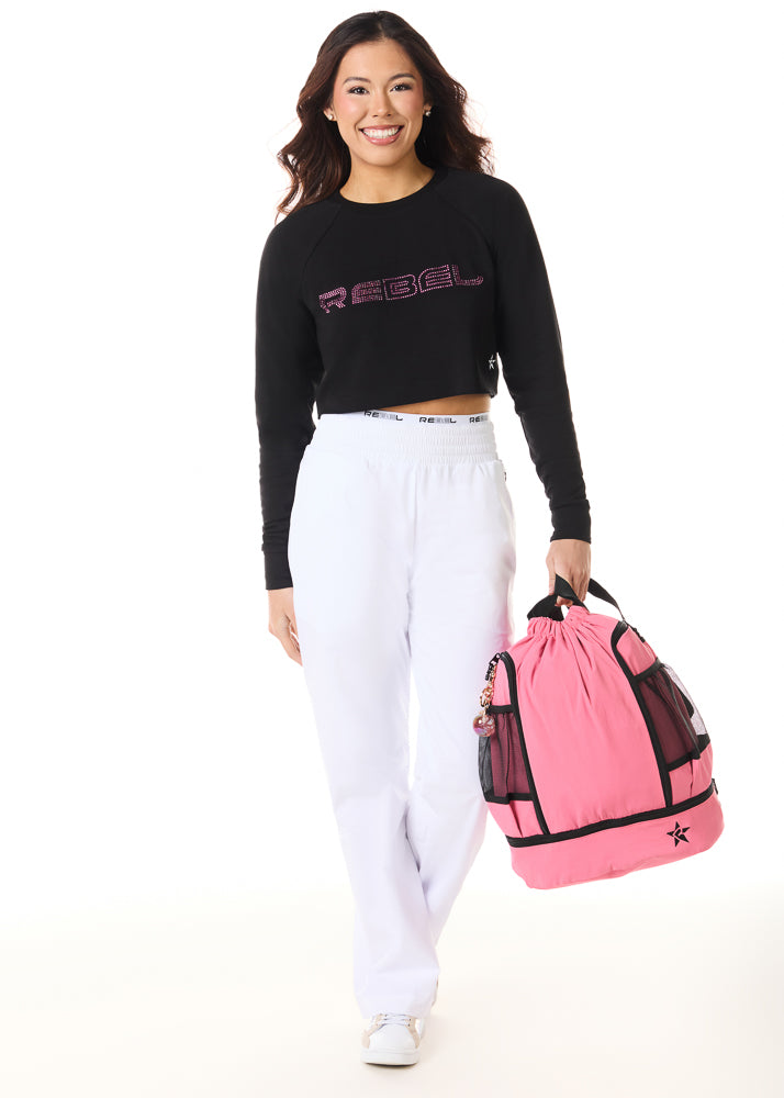 Rebel Level® Cropped Pullover in Black – Rebel Athletic