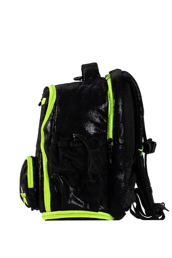 Faux Suede in Black Rebel Baby Dream Bag with Neon Green Zipper – Rebel ...
