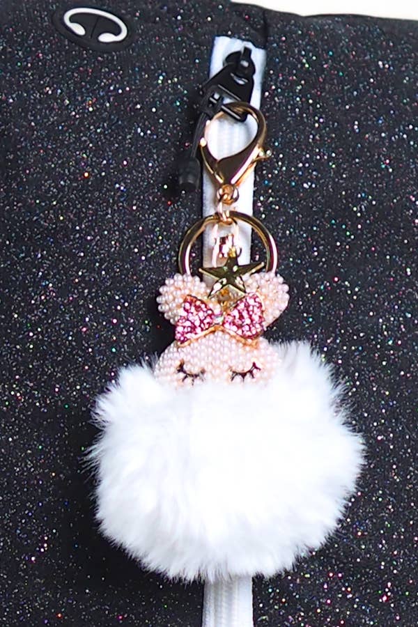 Fluff Crystal Bunny Keychain in White – Rebel Athletic