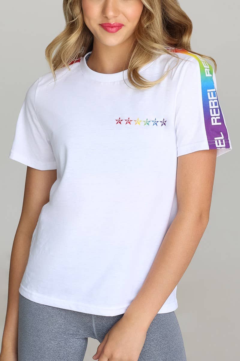 Unisex Rebel Pride Tee in White – Rebel Athletic